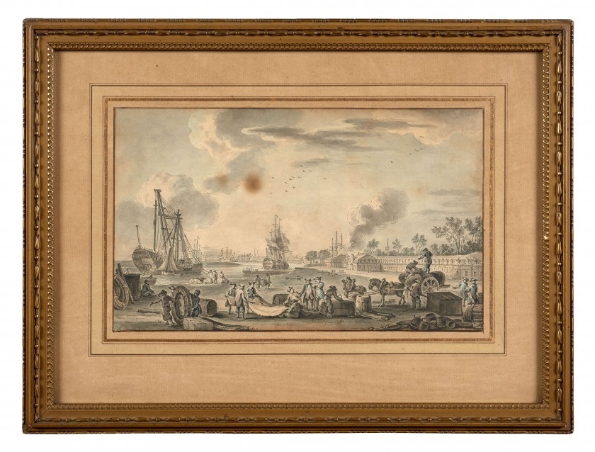Nicolas-Marie Ozanne | Vue de la corderie de Rochefort | MutualArt