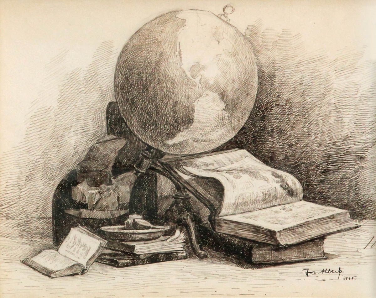Jos Albert | Still life with globe (1925) | MutualArt