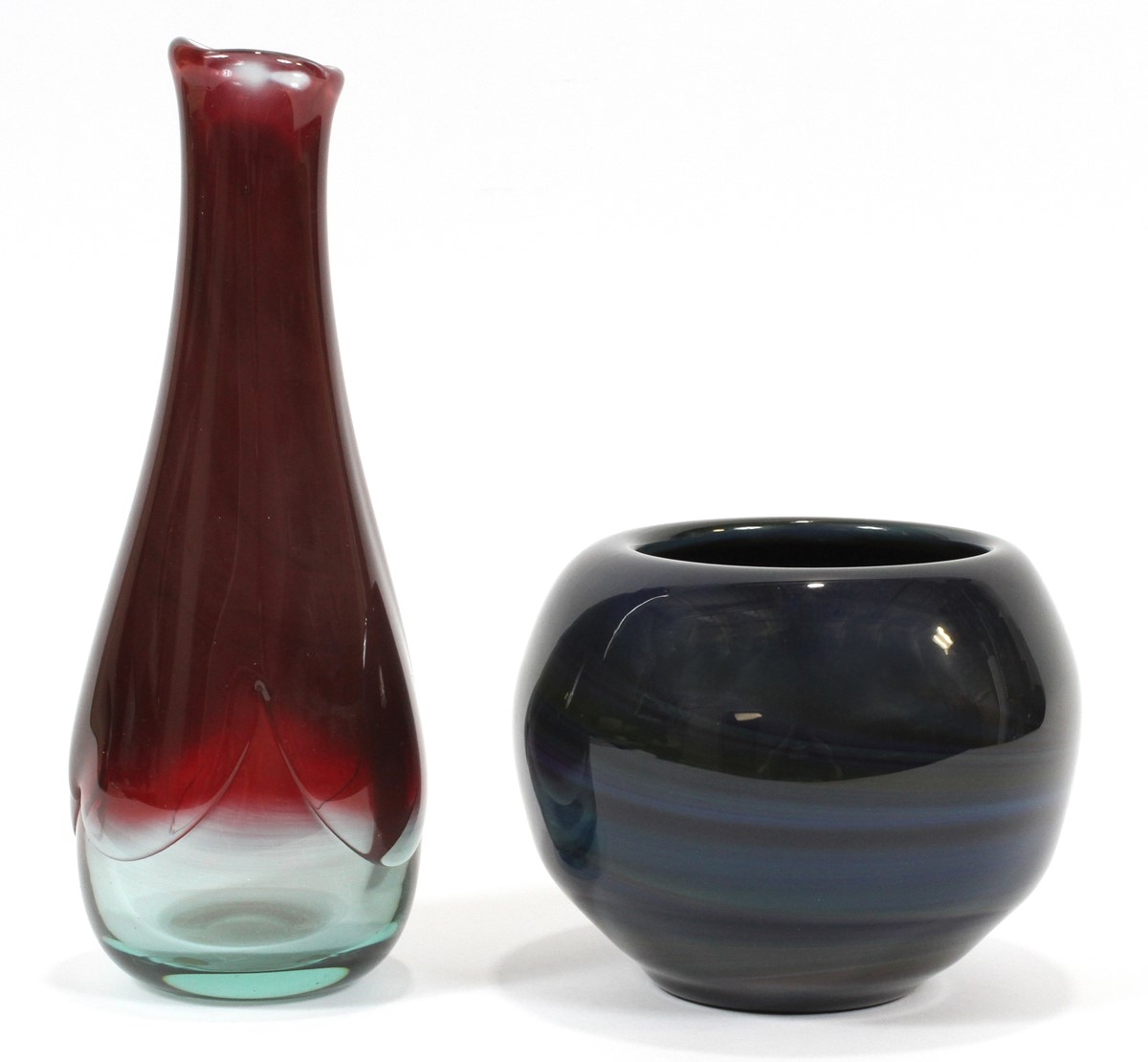 Dominick Labino | GLASS VASE & BOWL (1969) | MutualArt