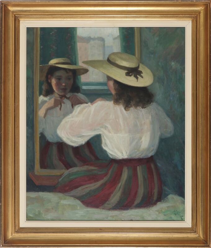 Helge Helme | A woman with hat | MutualArt