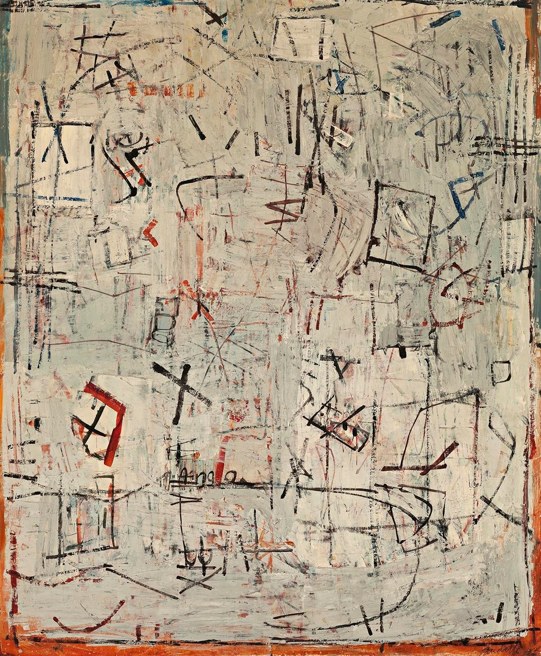 Yvonne Audette | CALLIGRAPHY ON AN ANCIENT TABLET (1965) | MutualArt