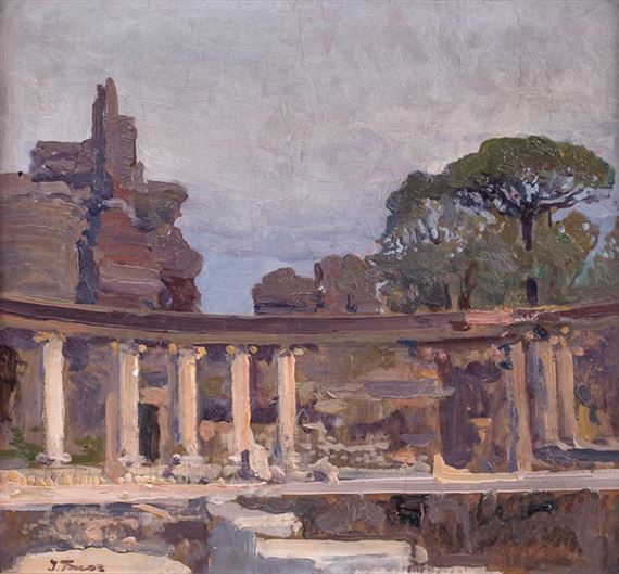 Iwan Trusz | Ruiny Tivoli spod Rzymu (Willa Hadriana) (1904) | MutualArt