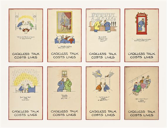 Cyril Kenneth Bird Fougasse | CARELESS TALK COSTS LIVES | MutualArt