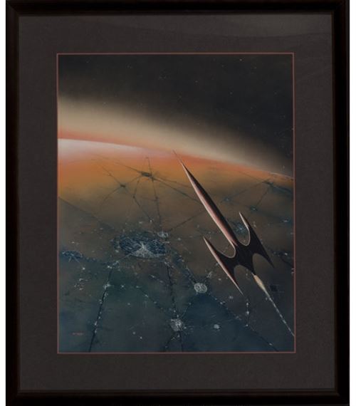 Mel Hunter | Rocket Ship Orbiting Mars, The Magazine of Fantasy and ...