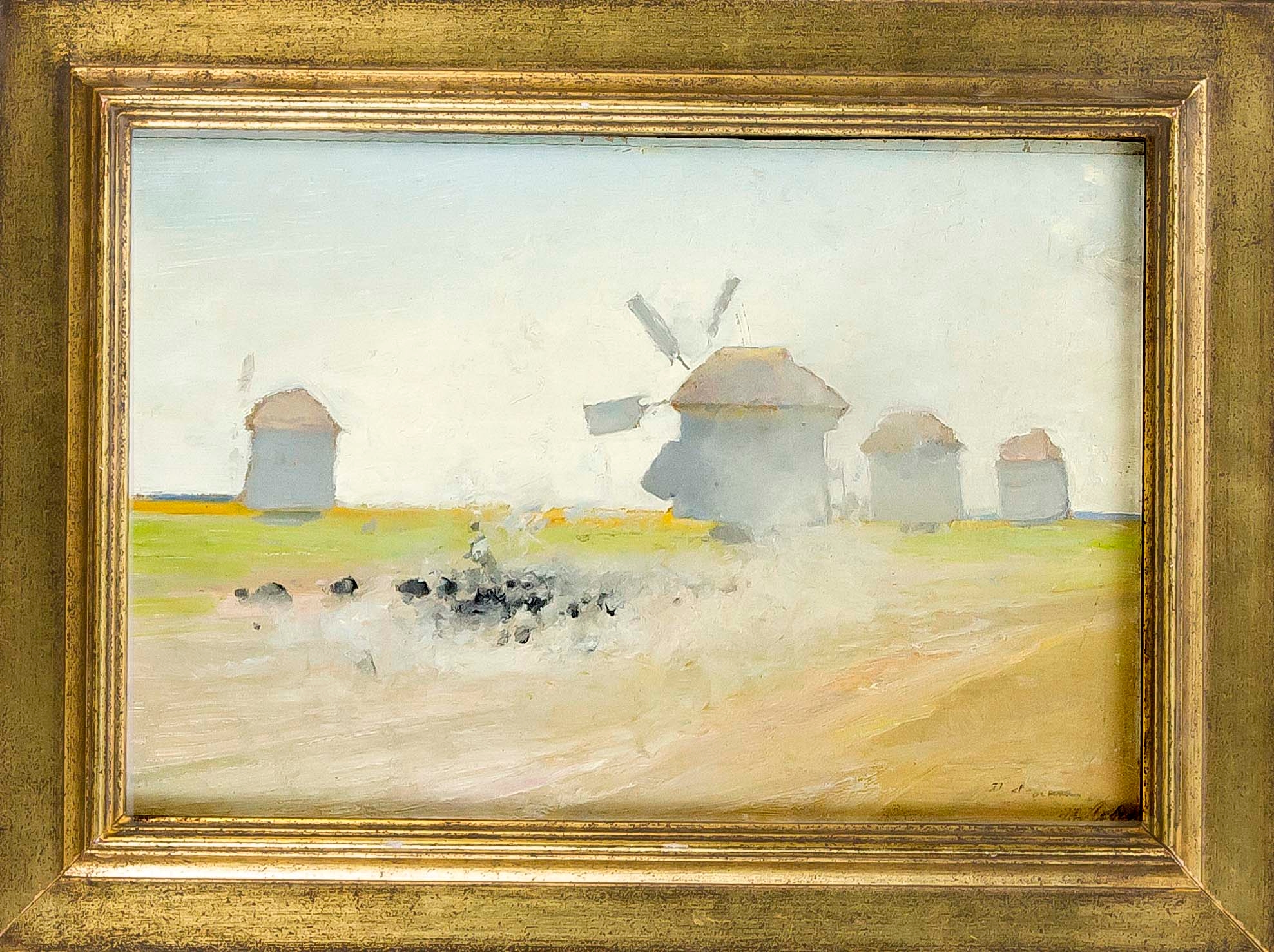 Petro Oleksiiovych‏ Levchenko | Windmills in open landscape | MutualArt