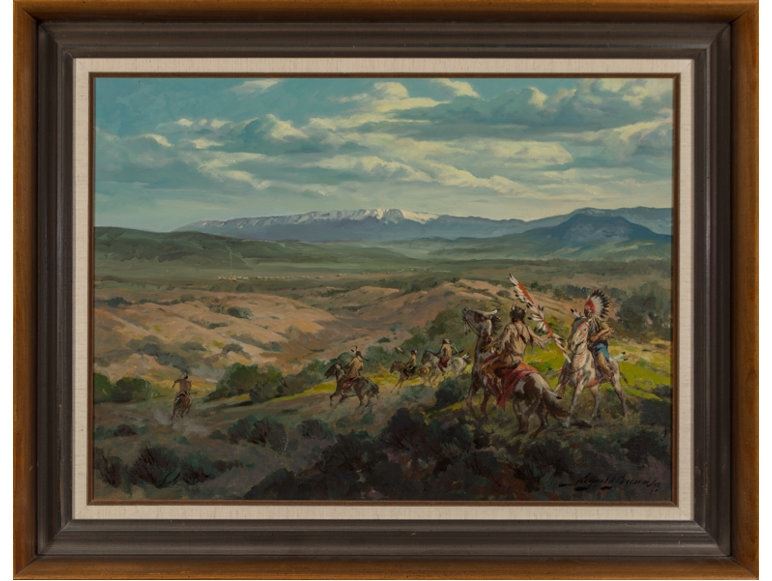 Reynold Brown | Escape through the Canyon | MutualArt