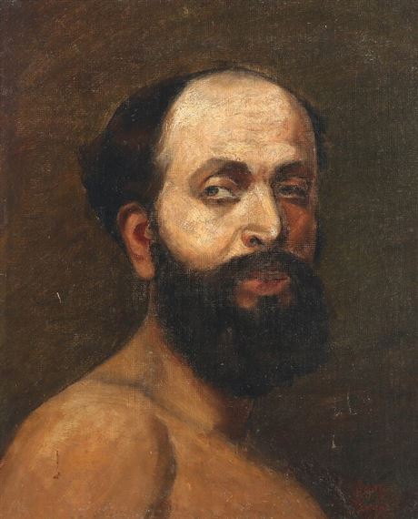 Axel Borg | Portrait of a man with a beard (1882) | MutualArt