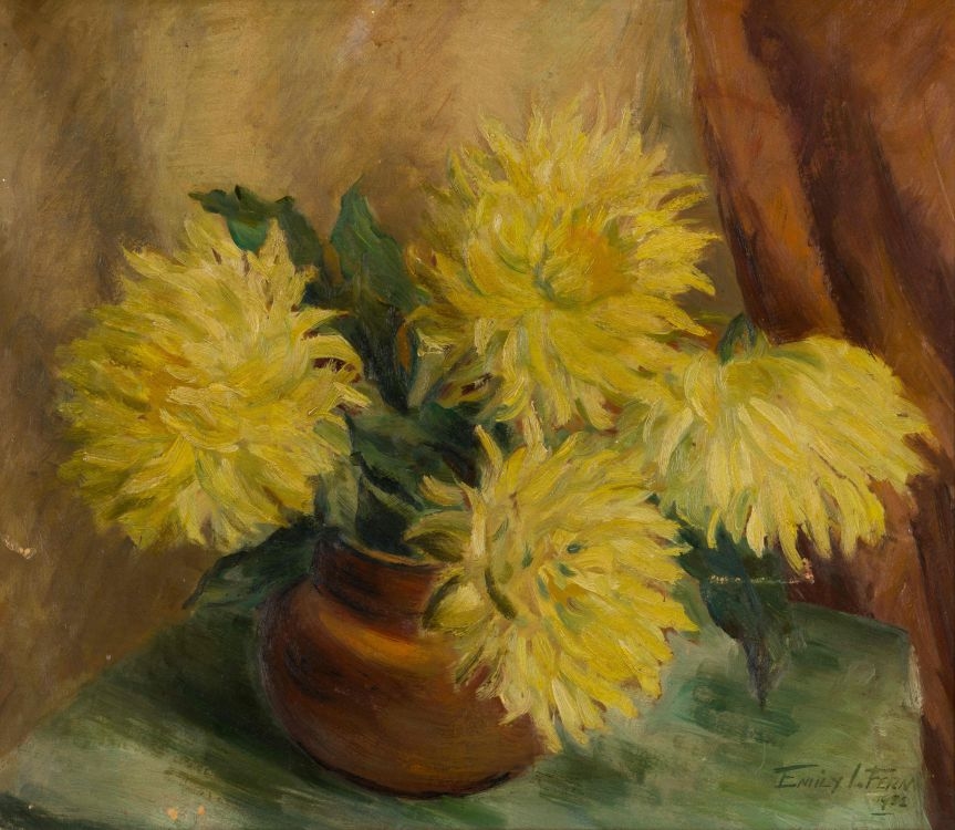 Emily I. Fern | White Chrysanthemums (1947) | MutualArt