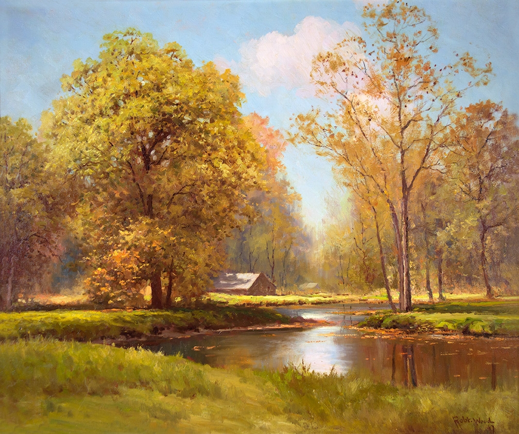 Robert W. Wood | Autumn Barn (1947) | MutualArt