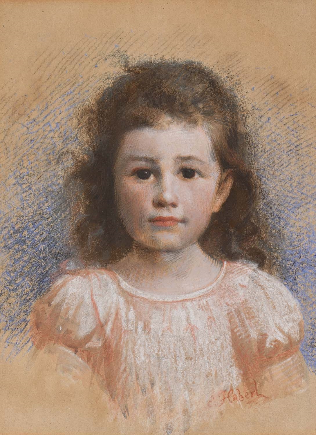 Eugène Habert | Portrait de jeune fille | MutualArt