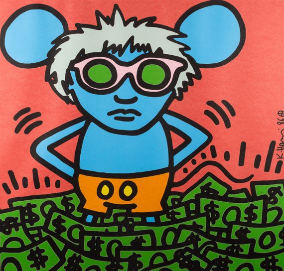 Keith Haring | ANDY MOUSE (1986) | MutualArt