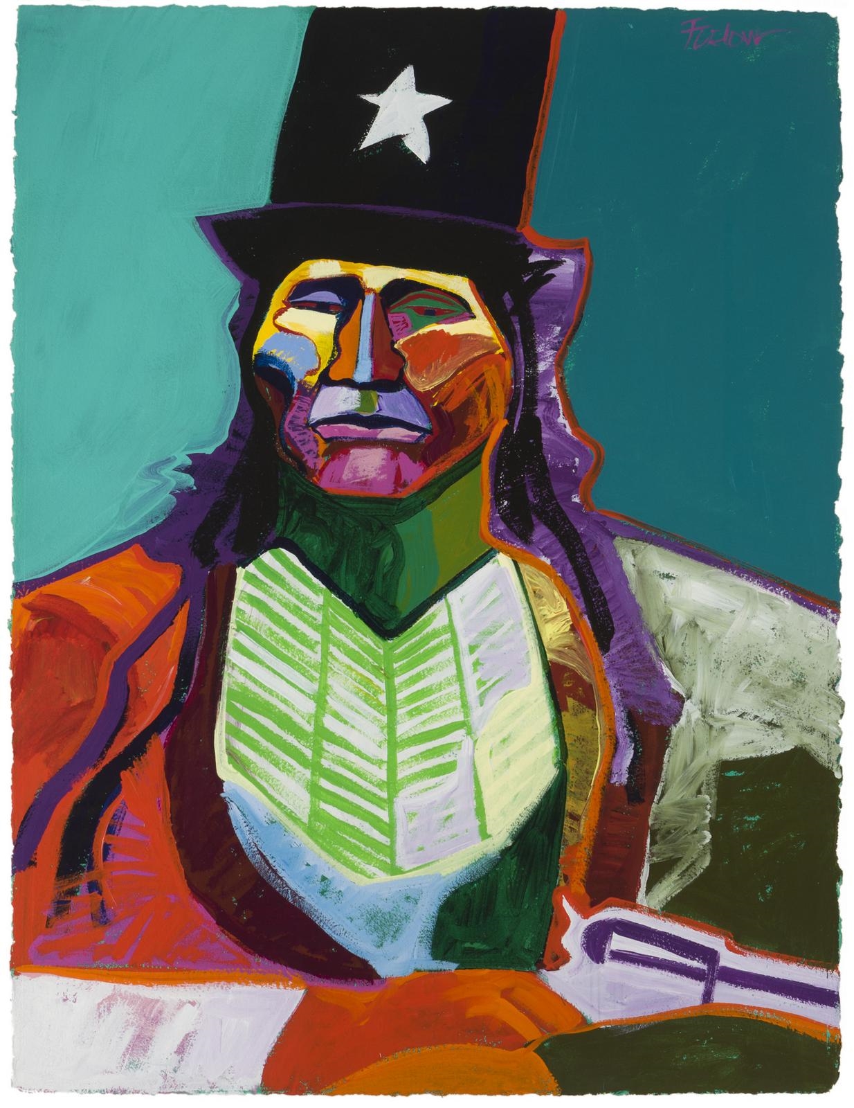 Malcolm Furlow | Portrait of a brave with a pistol | MutualArt