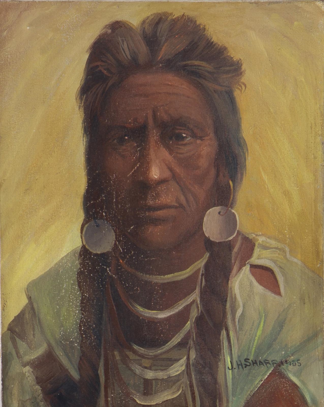 Joseph Henry Sharp | Mourning Eagle, Blackfeet Chief, Montana (1904 ...