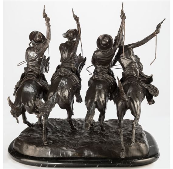 Frederic Remington | A Reproduction Bronze of Coming Through the Rye ...