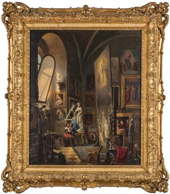 Vincenzo Abbati | Raphael and his Muse in the Atelier (1863) | MutualArt