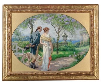 Johannes Raphael Wehle | A Walk in the Park (1925) | MutualArt