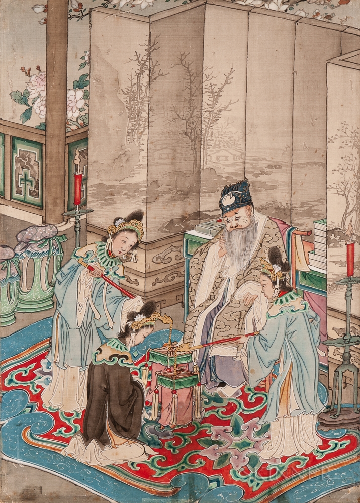 Chinese School | Two Jingju Opera Paintings | MutualArt