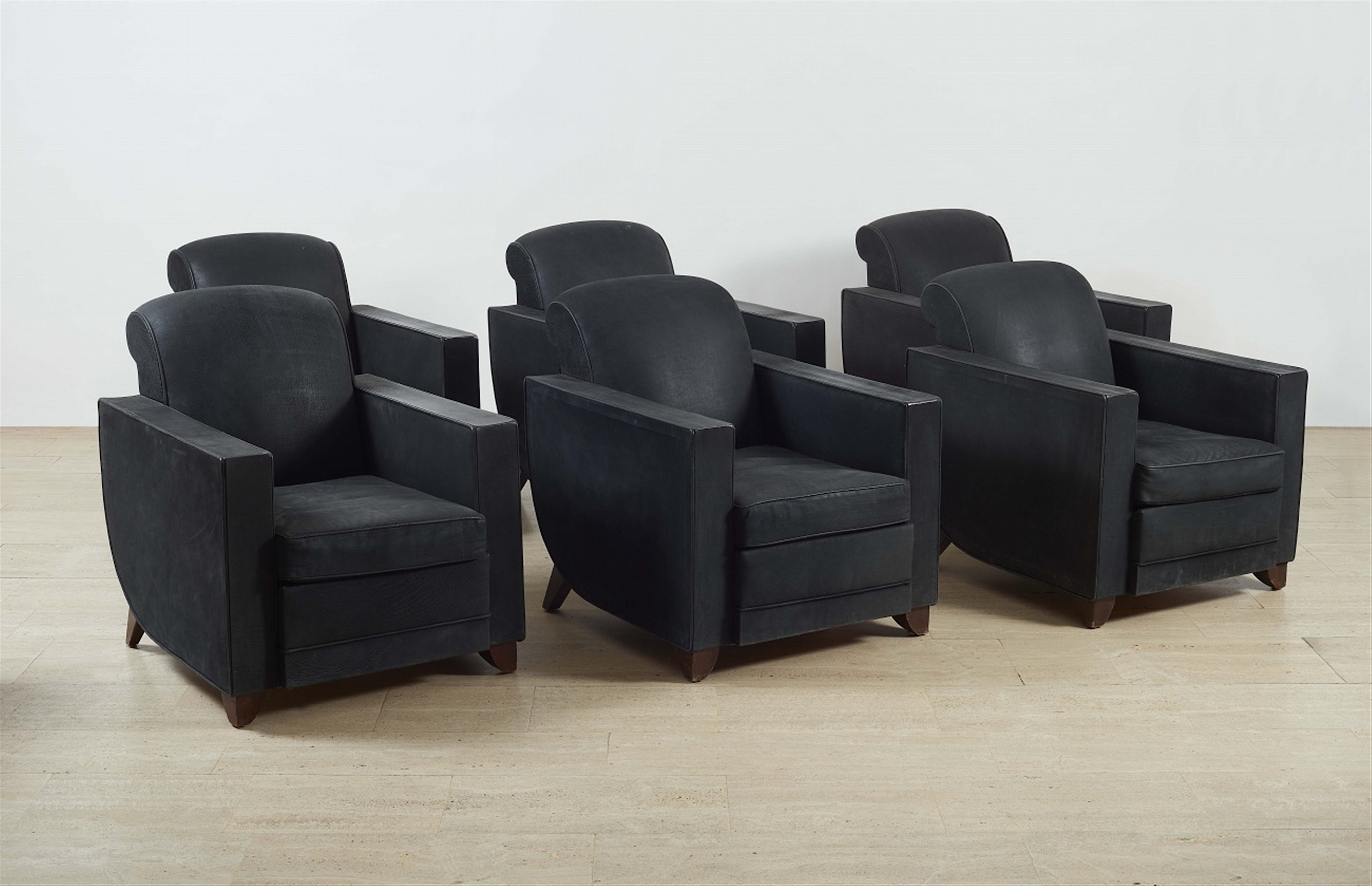 Émile-Jacques Ruhlmann | A rare set of six club chairs | MutualArt