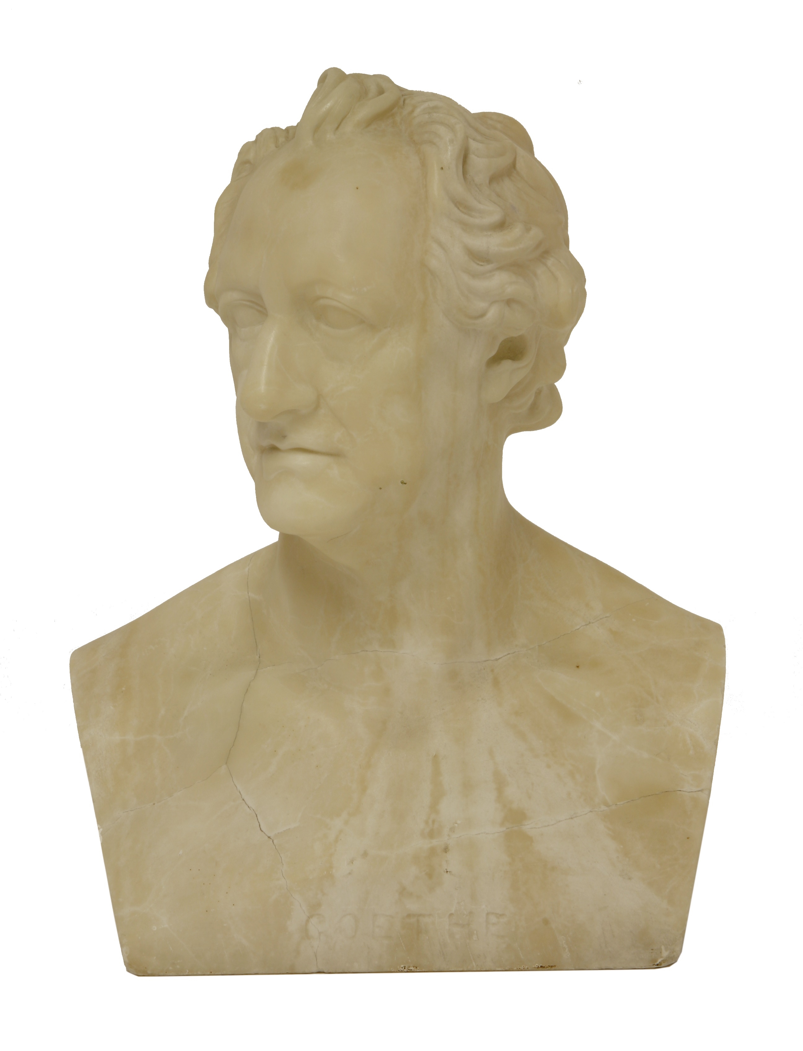 Christian Daniel Rauch | An alabaster bust of Goethe | MutualArt