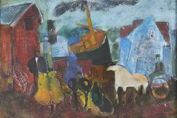 Thorstein Rittun | Ved kaien (1963) | MutualArt