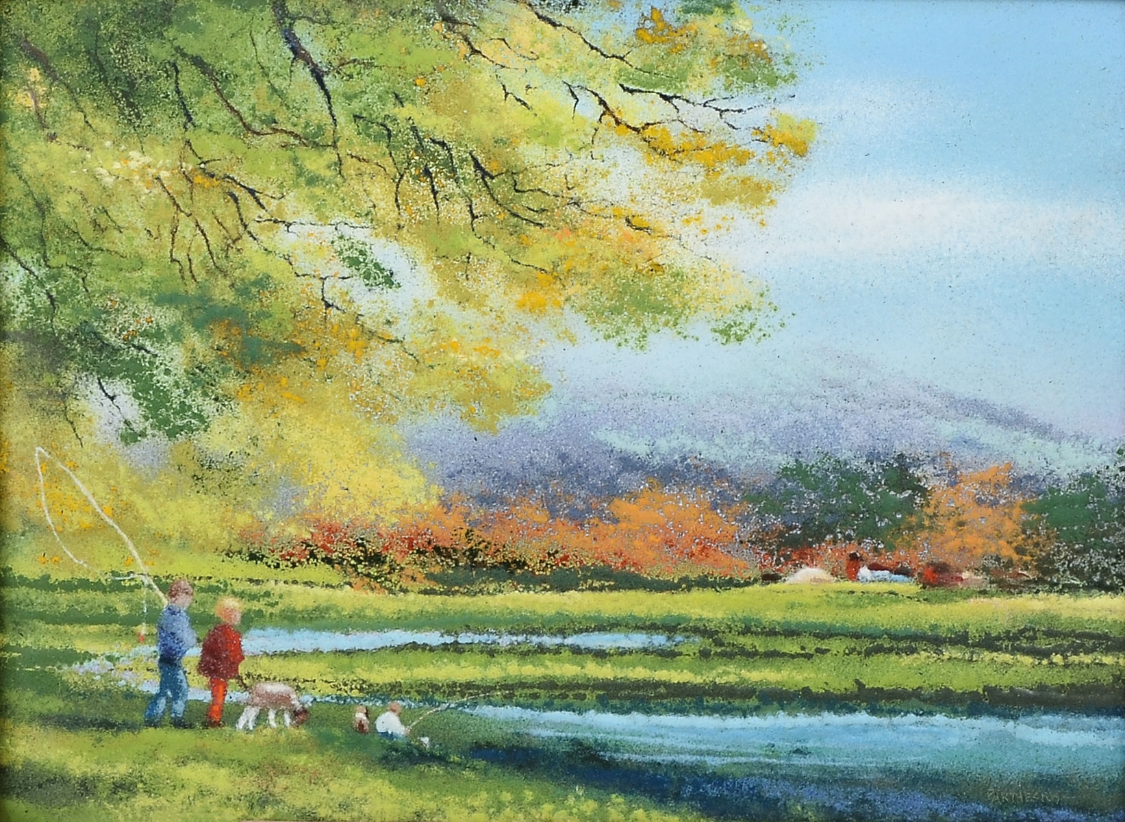 Charles Parthesius | Scene Depicts Several Children at the Fishing Hole ...