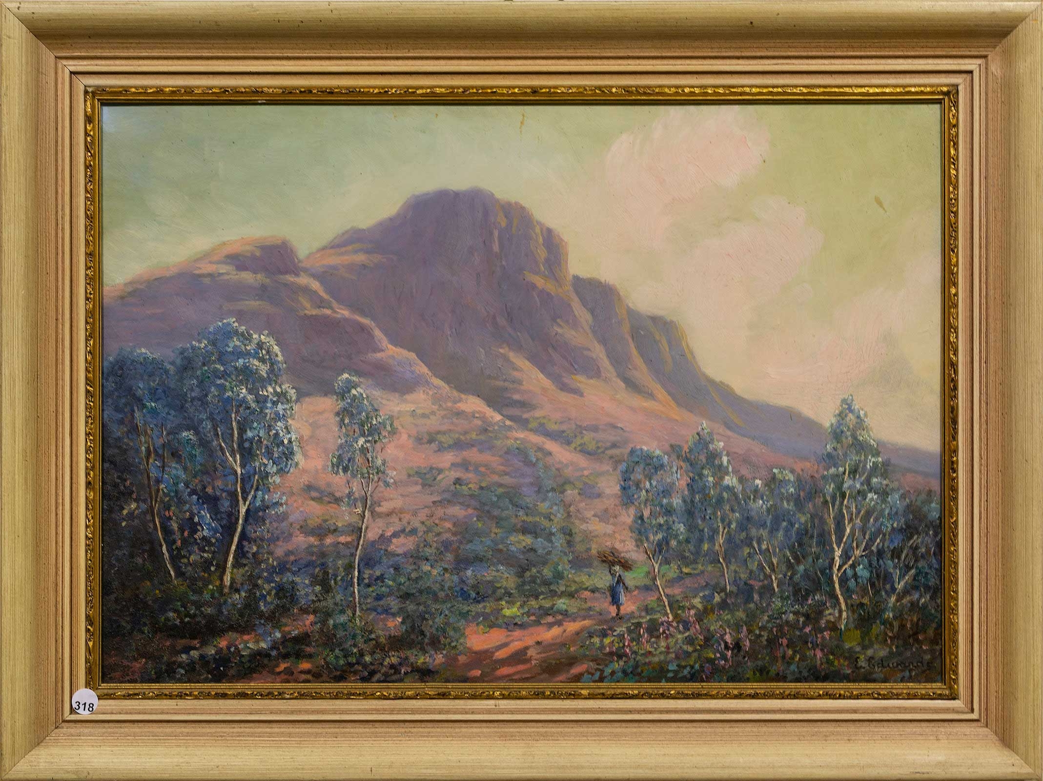 Ethel M. Edwards | Mountain Landscape with Figure | MutualArt