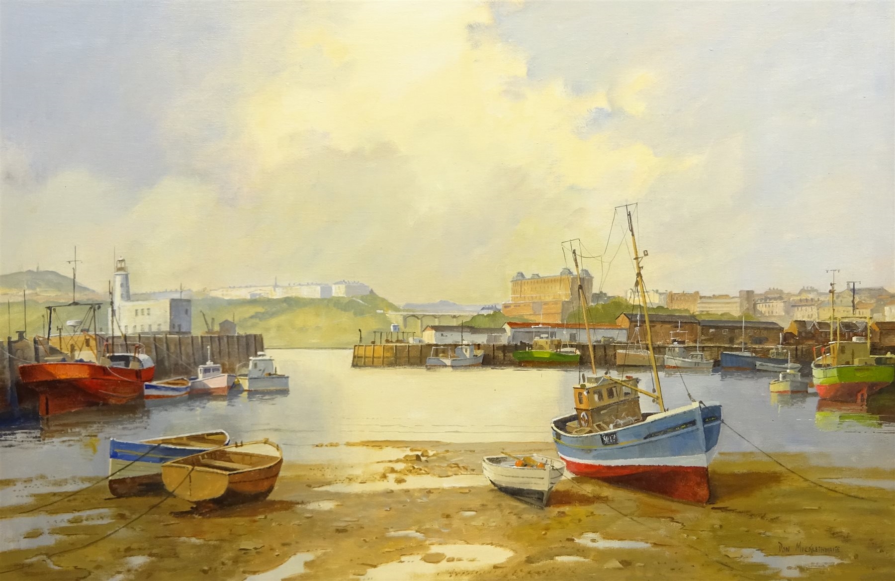 Don Micklethwaite | Low Tide Scarborough Harbour | MutualArt