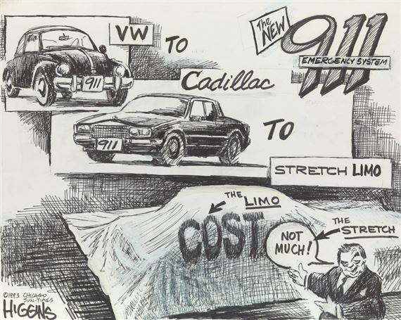 Jack Higgins | Set of 5 Editorial Cartoons for the Chicago Sun-Times ...