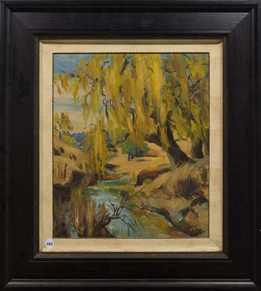 Emily I. Fern | River Landscape with Trees (1944) | MutualArt