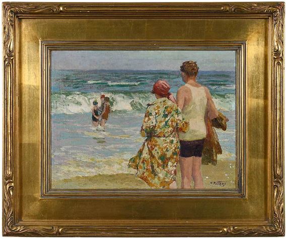 Edward Potthast | At the Seashore | MutualArt