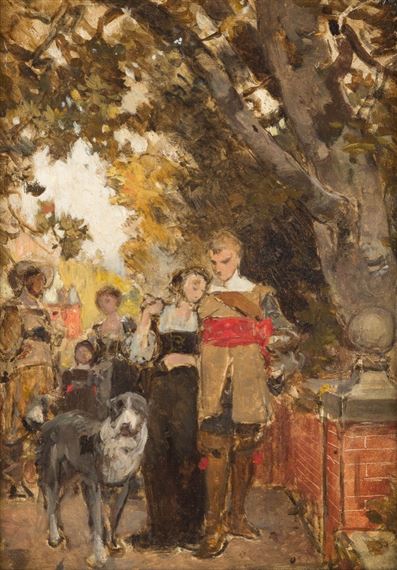 Carl Heinrich Hoff | A romantic walk | Artwork performance at auction ...