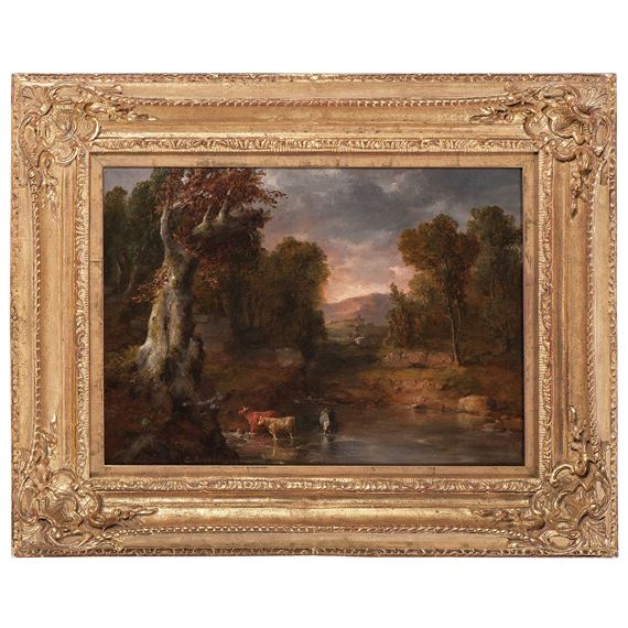 George Inness | The Pond at Sunset | MutualArt