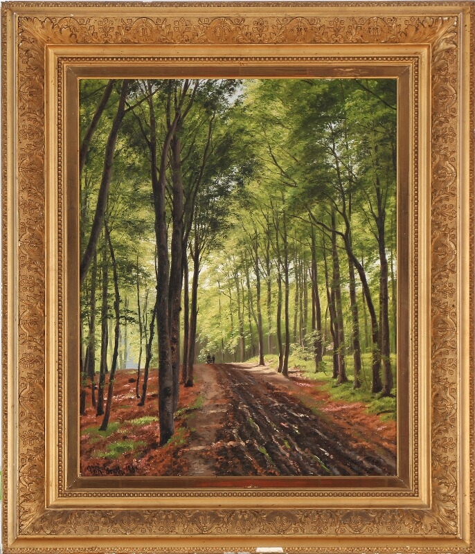 Georg Vilhelm Arnold Groth | “Fra Skoven ved Hellebæk. September” (1888 ...