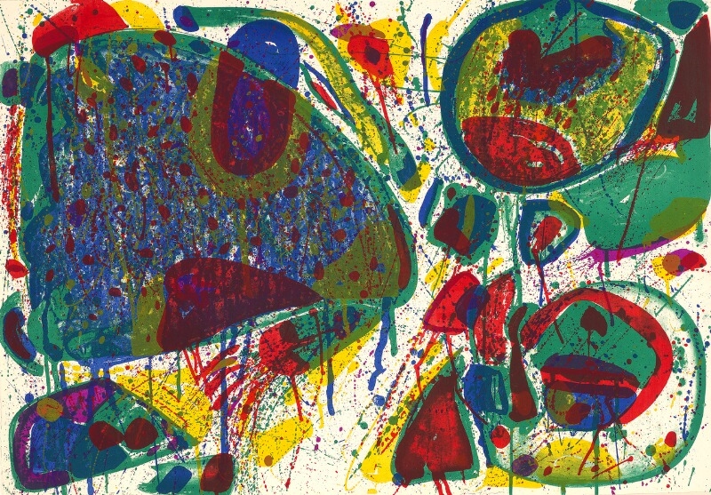 Sam Francis | Bright Jade Ghost, Variant (SF-28) (1963) | MutualArt