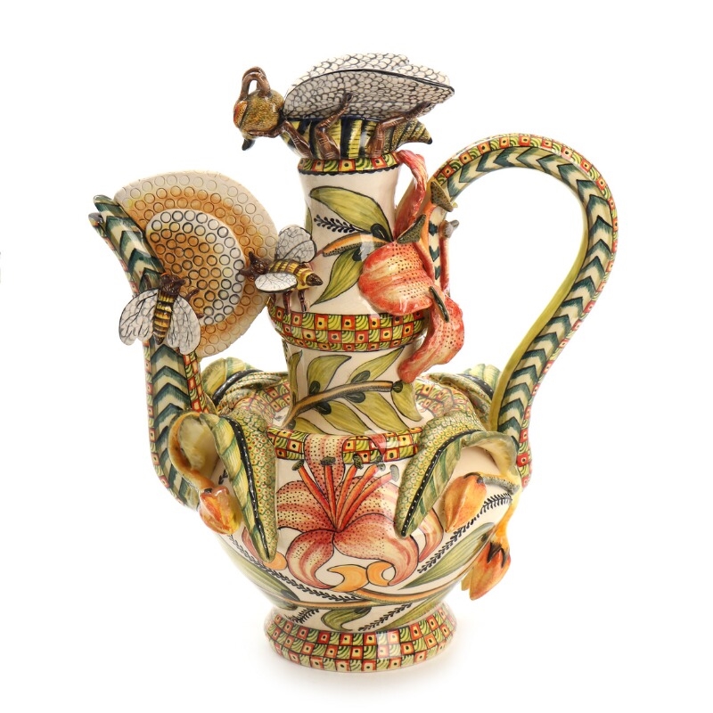 Ceramics Ardmore | An artistic ceramic bee coffee pot (2018) | MutualArt