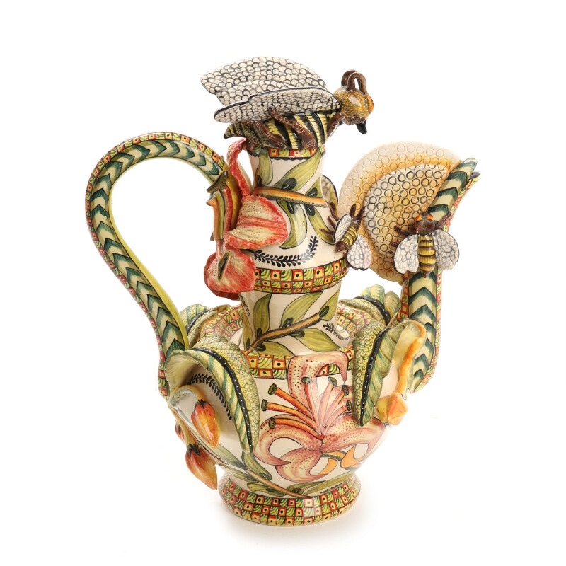Ceramics Ardmore | An artistic ceramic bee coffee pot (2018) | MutualArt