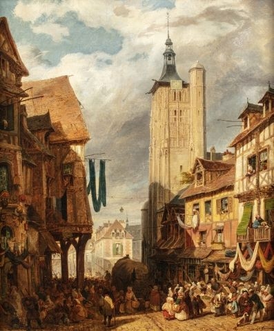 Hyppolite Garneray | Marché en Normandie | MutualArt