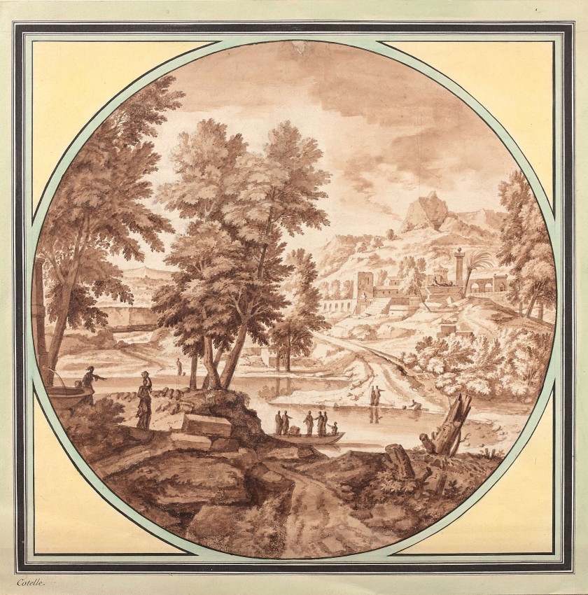 Etienne Allegrain | Figures dans un paysage classique | MutualArt