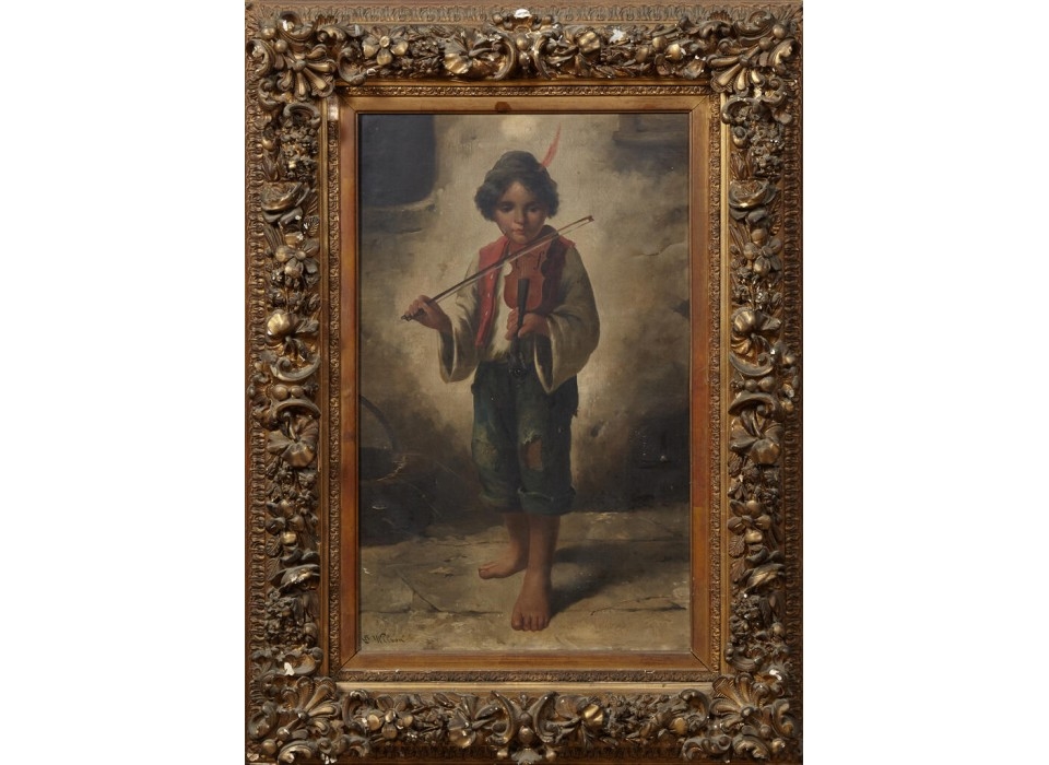G. Wilson | Street Urchin with Violin | MutualArt