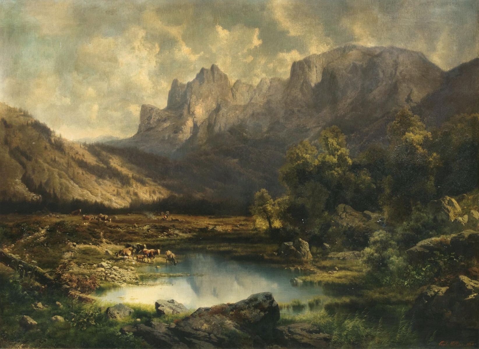 Karl Millner | THE SELLA GROUP IN THE DOLOMITES (1864) | MutualArt