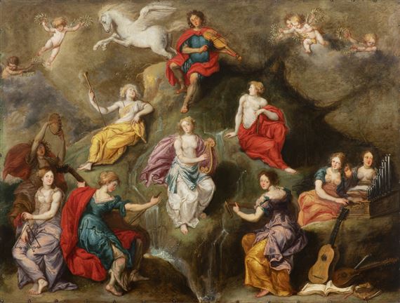 Simon de Vos | Apollo and the Muses on Mount Parnassus | MutualArt