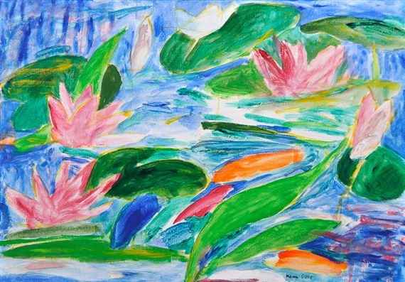Ken Done | “Lilly Pool” | MutualArt