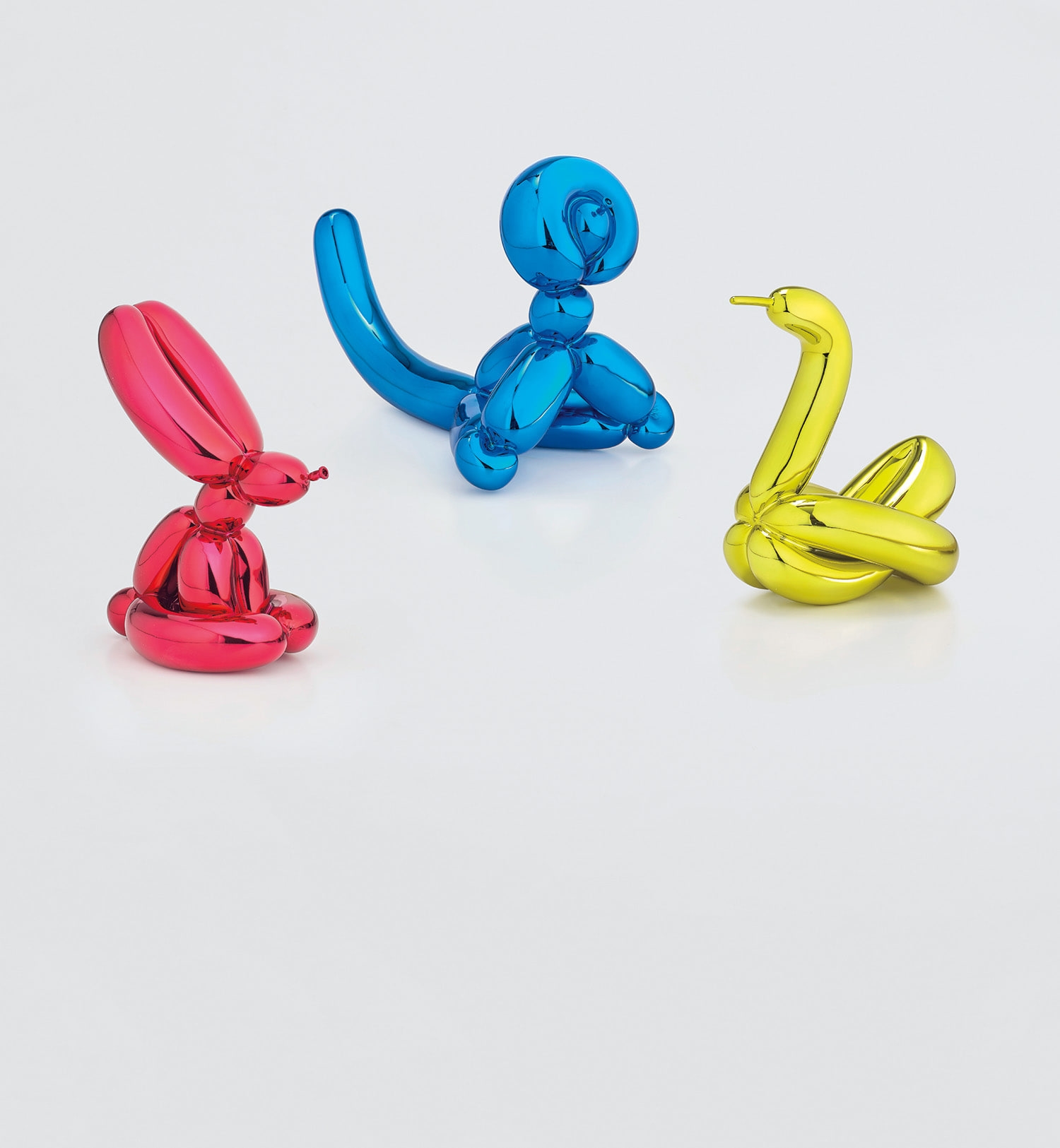 Jeff Koons | 3 Works: Balloon Rabbit (Red); Balloon Monkey (Blue); and ...