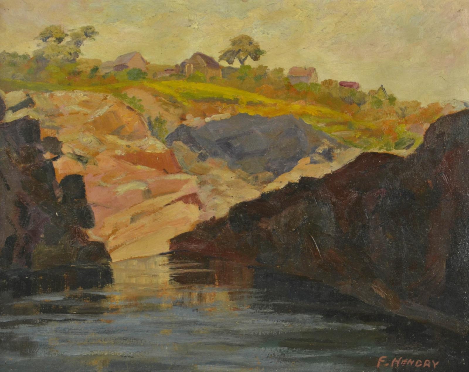 Frank Hendry | Morning in the Old Rockport Quarry (1932) | MutualArt