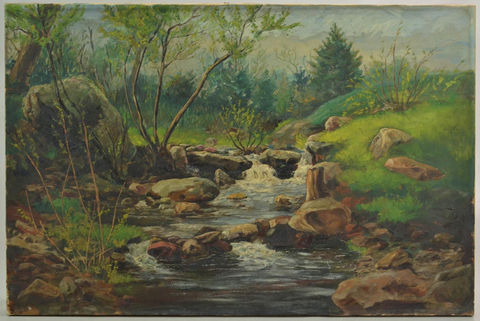 Frank Hendry | LANDSCAPE WITH STREAM | MutualArt