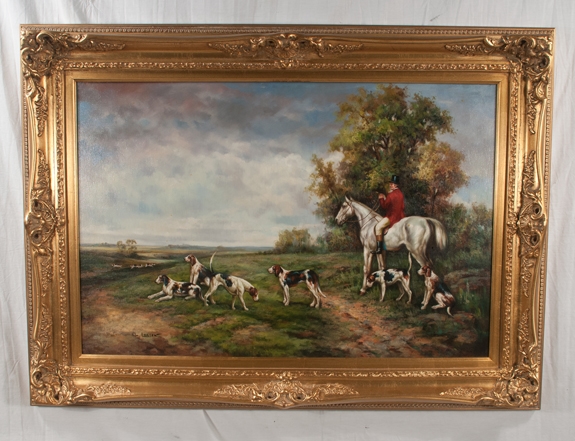 Wm. Larsen | English fox hunt scene | MutualArt