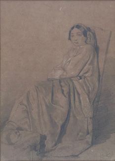Emile Charles Joseph Loubon | Femme provençale assise | MutualArt