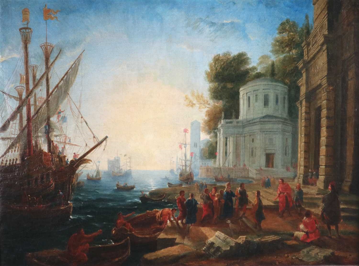Claude Lorrain | Seaport at sunset | MutualArt