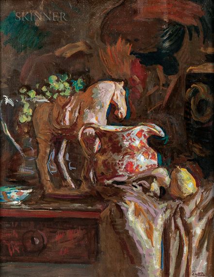 Harry P. Sutton Jr. | Still Life with Tang Horse and Pottery Pitcher ...