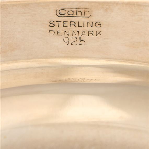 Cohr Denmark | A silver sugar bowl, creamer and a tray | MutualArt